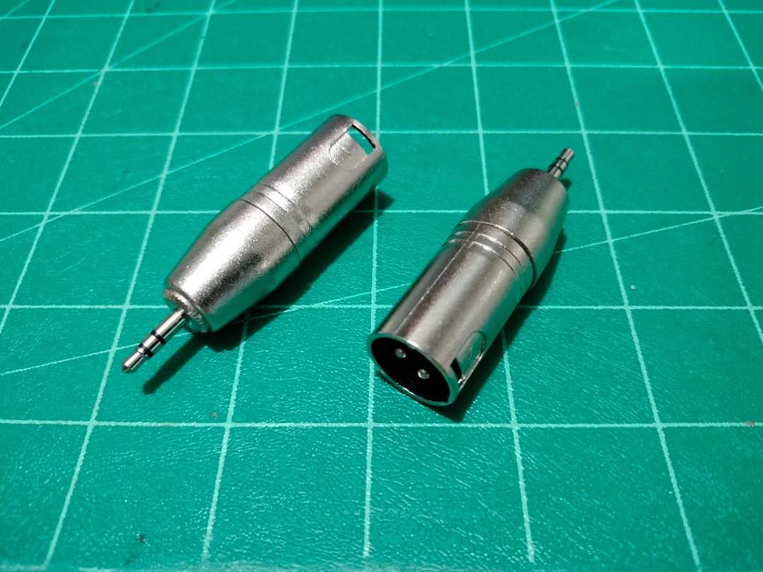 3.5mm TRS 1/8 Stereo Baby Jack to 3 Pin XLR Male Adapter Converter ...
