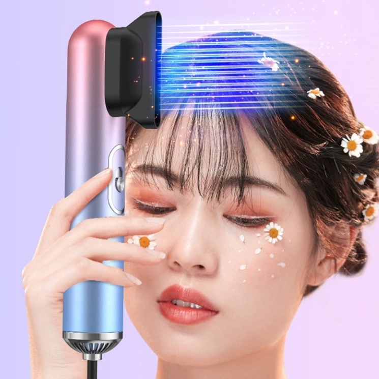 3-in-1 Hair Dryer Blue Light Negative Ion Anti-Static Hair Dryer Hot ...