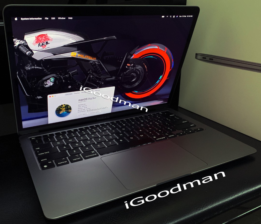 512gb SSD 16gb Ram M1 CPU Macbook Air 8-Core GPU (A2337) Touch ID, Local MY Full box set, like ...