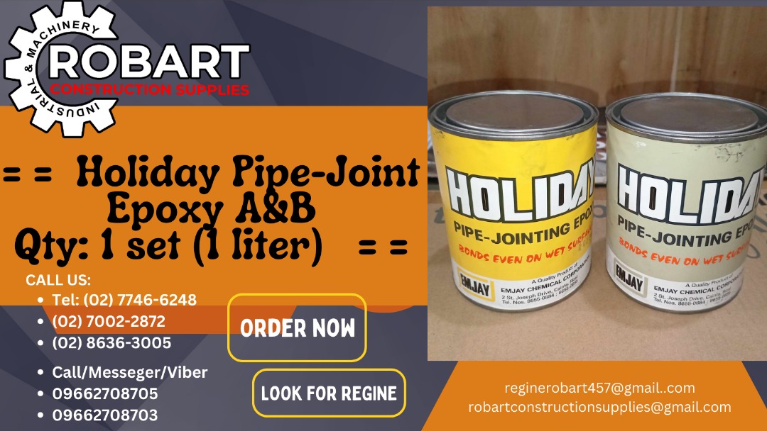 Holiday Pipe-Joint Epoxy A&B Qty: 1 set (1 liter) = =, Commercial ...