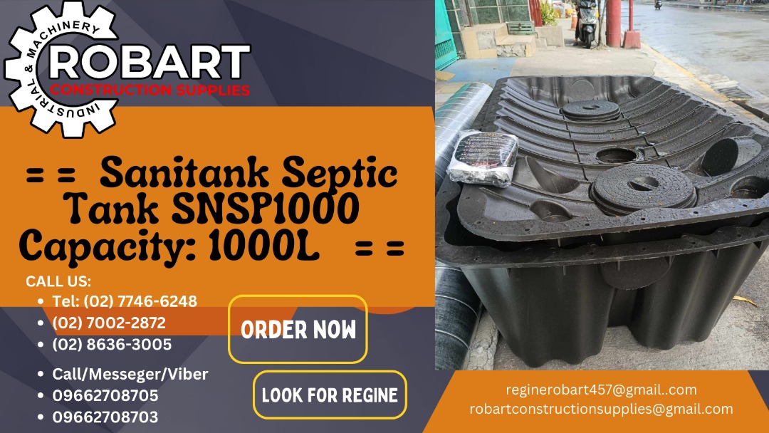 Sanitank Septic Tank SNSP1000 Capacity: 1000L = =, Commercial ...
