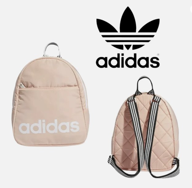Adidas Originals Core Mini Backpack Light Pink Glow White Logo Travel ...