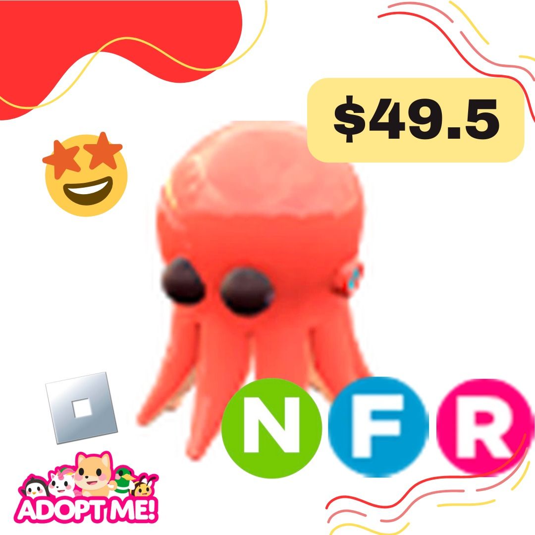 adopt me - NFR OCTOPUS - roblox, 興趣及遊戲, 玩具 & 遊戲類 - Carousell