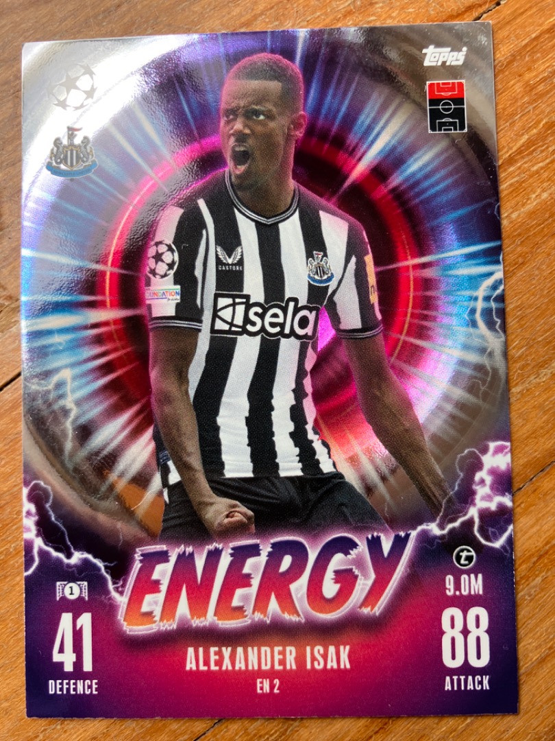 Alexander Isak Energy card Match Attax, Hobbies & Toys, Toys & Games on ...