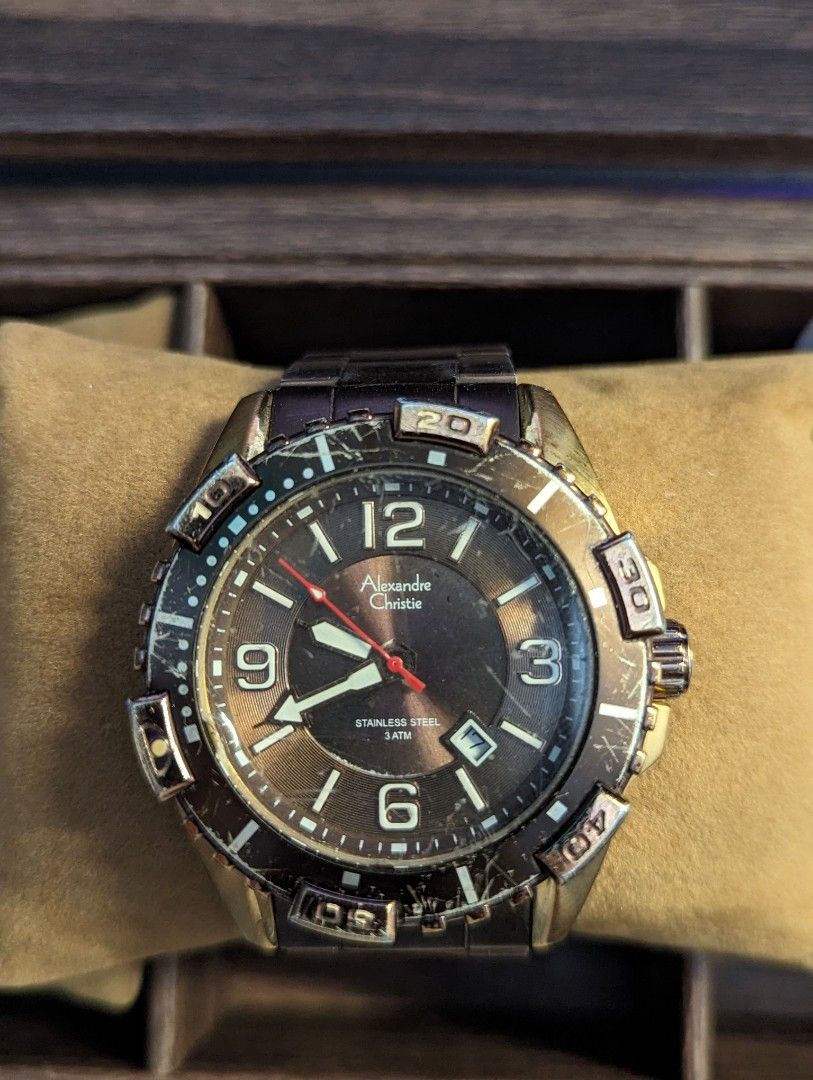 Alexandre Christie All Solid Stainless Steel 3ATM Watch For Men ...