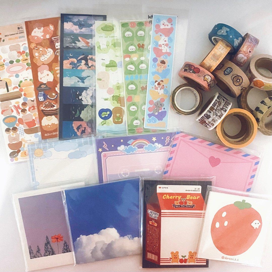 authentic korean sticker sheets, memos & washi tapes!, Hobbies & Toys ...