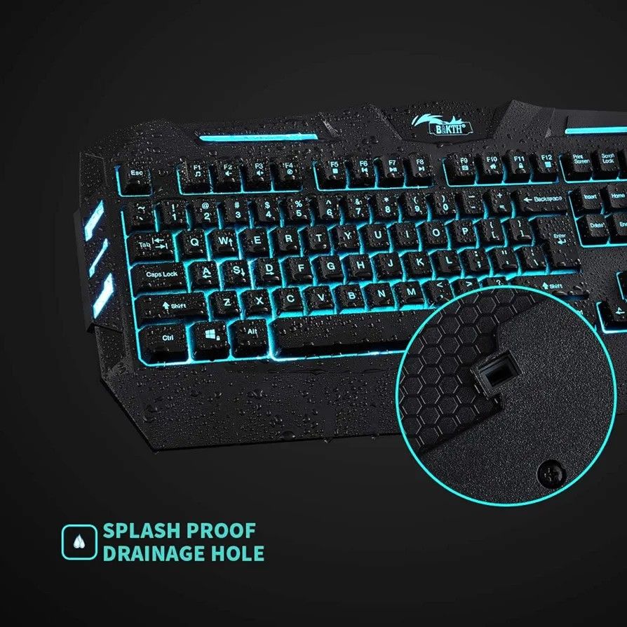BAKTH 7 Colors LED Backlit Gaming Keyboard, Computers & Tech, Parts ...