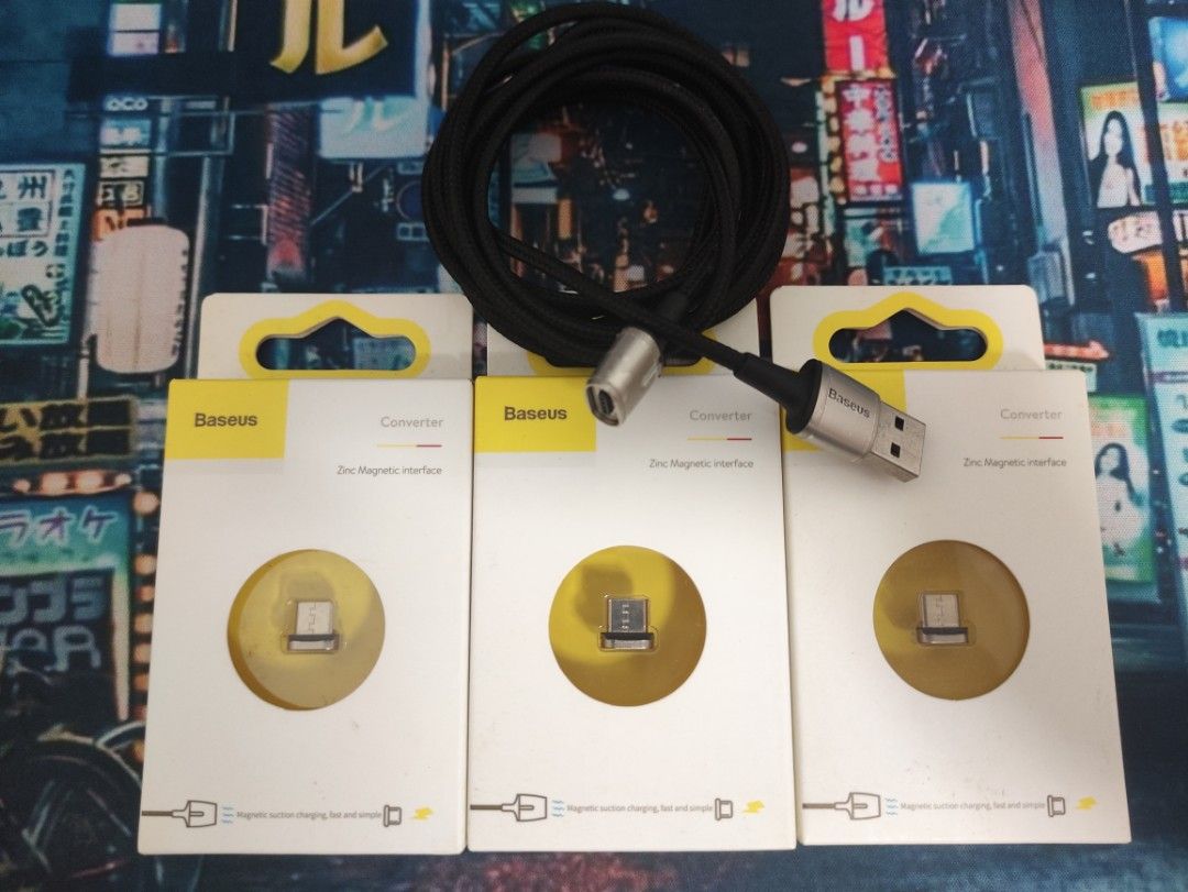 Baseus Magnetic USB-C Adapter Converter & Cable, Mobile Phones ...