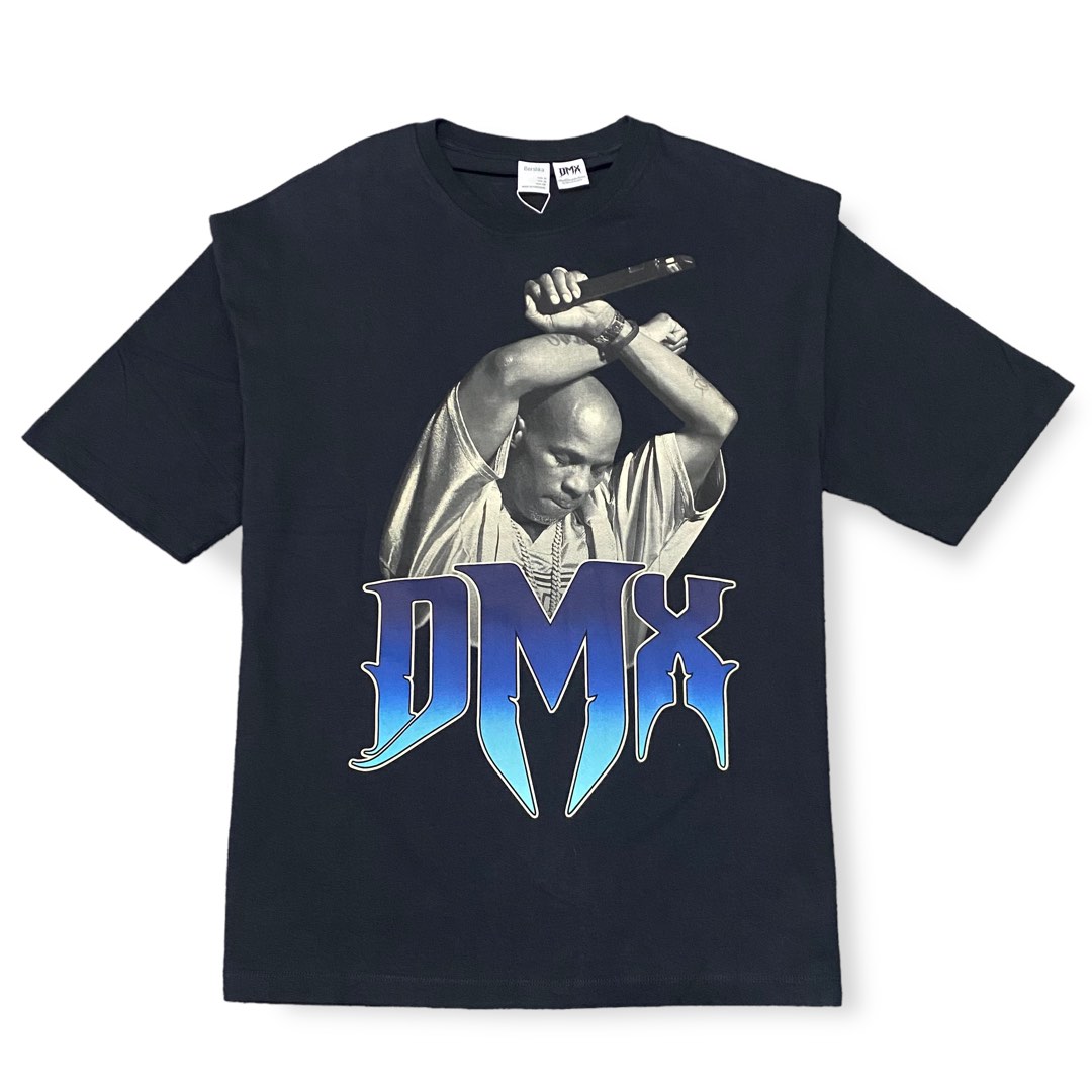 BERSHKA x DMX Full Printed T Shirt Oversized (M), Fesyen Pria, Pakaian ...