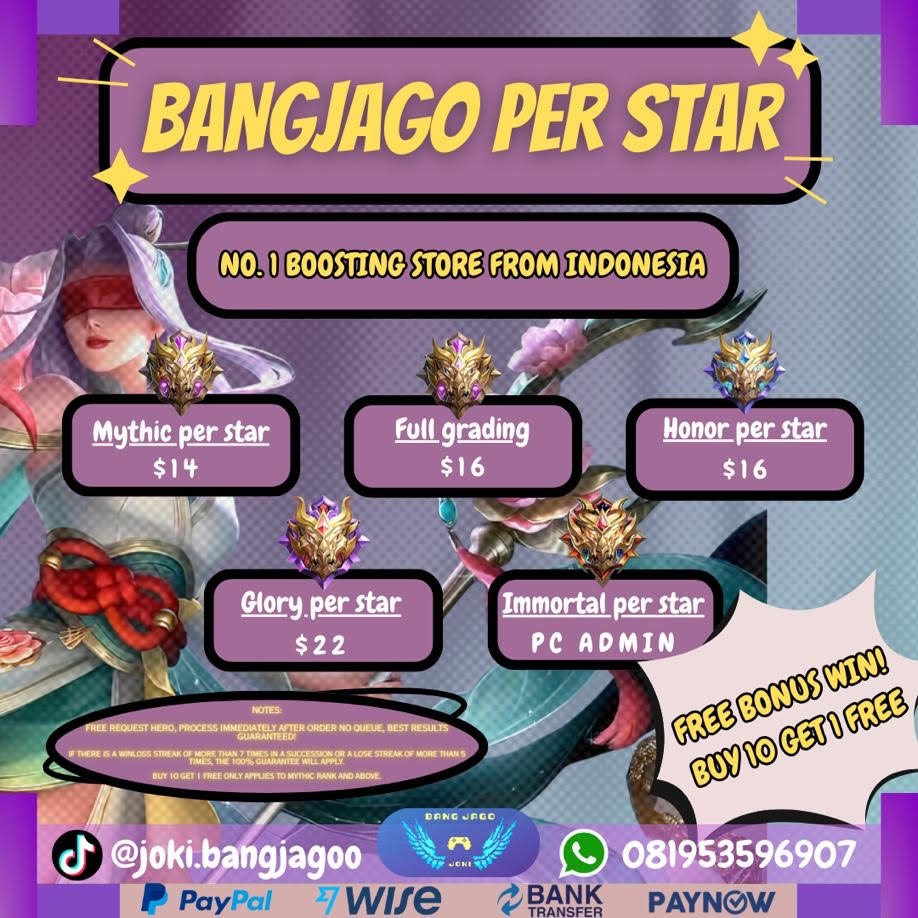 BEST QUALITY BOOSTING SERVICE FROM INDONESIA ! / BEST MLBB JOKI ...