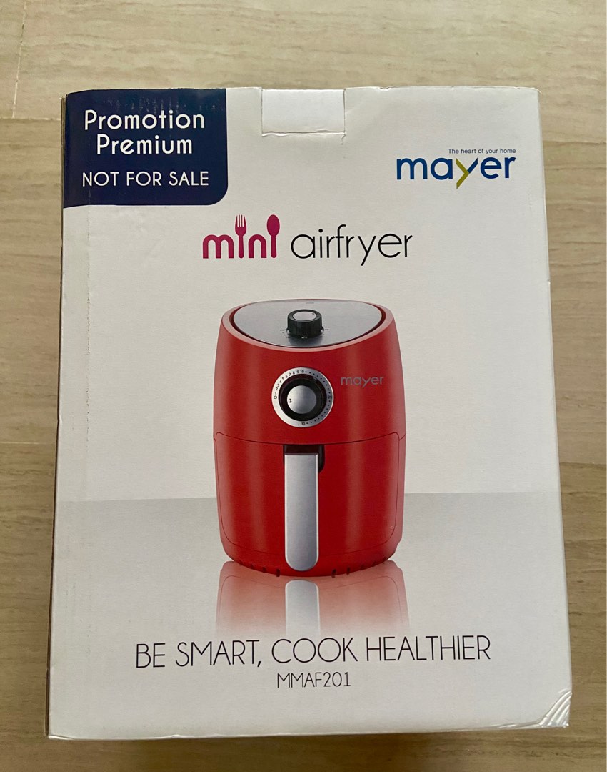 BNIB Mayer Mini Air Fryer 1.7L Red, TV & Home Appliances, Kitchen ...