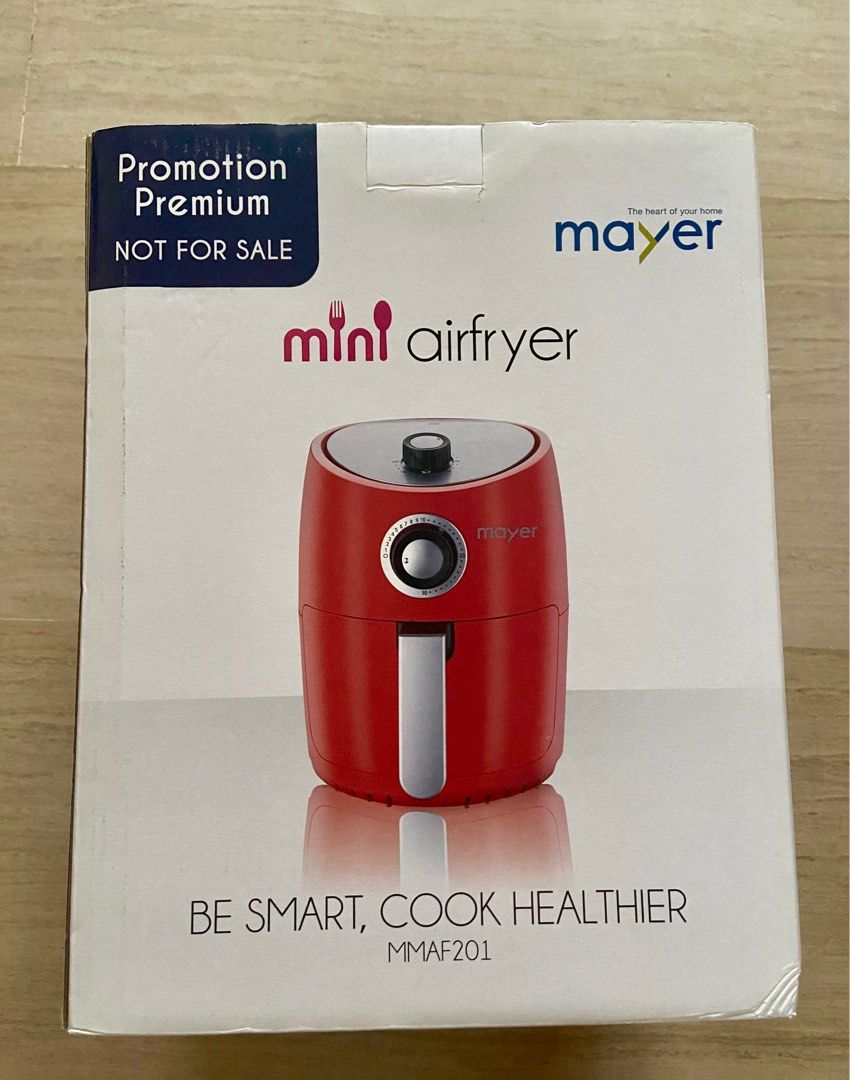 BNIB Mayer Mini Air Fryer 1.7L Red, TV & Home Appliances, Kitchen Appliances, Fryers on Carousell