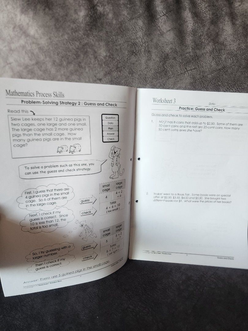 Brand new Primary 3 maths process and heuristic skills booklets with ...