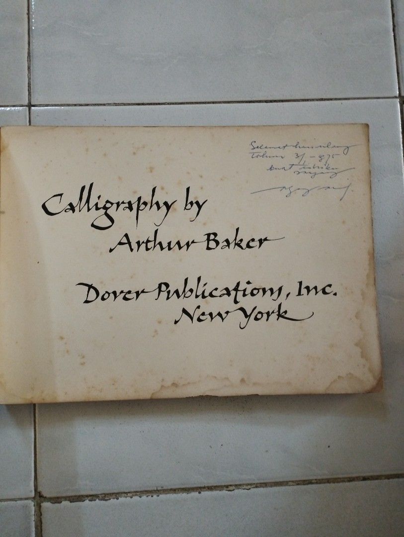 Calligraphy Arthur Baker, Buku & Alat Tulis, Buku di Carousell