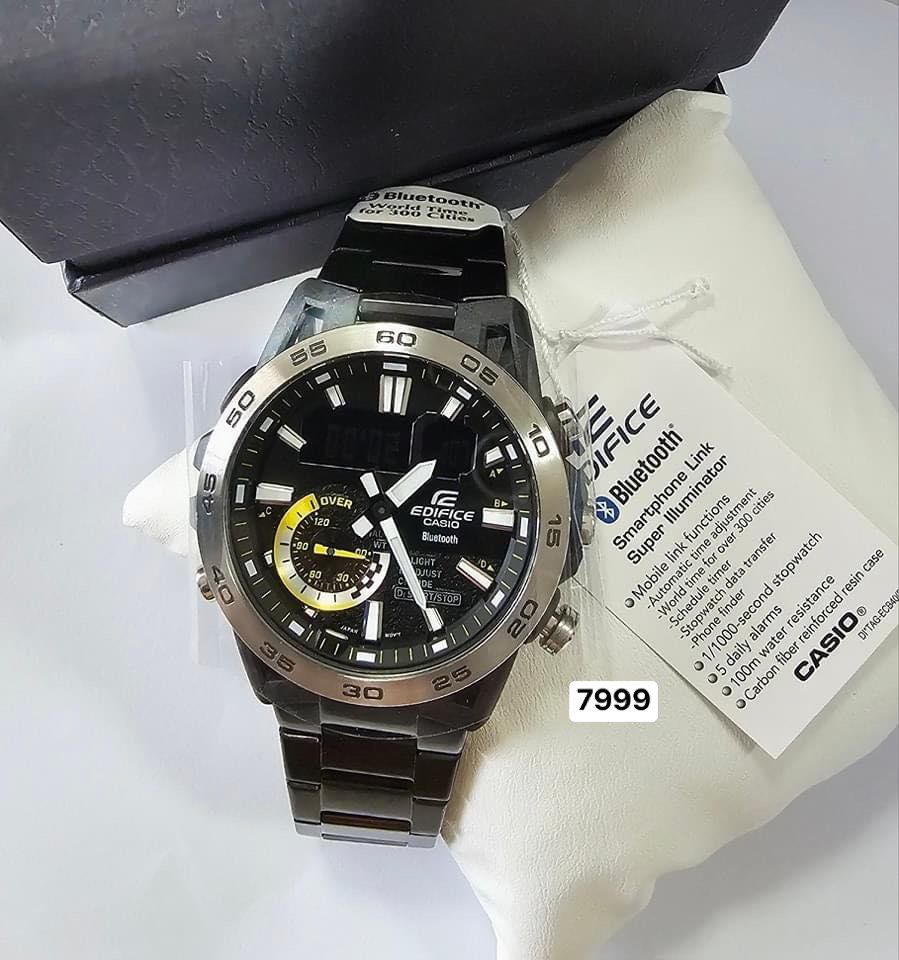 Casio Edifice Black Strap, Men's Fashion, Watches & Accessories ...