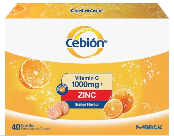 Cebion Vitamin C-Orange Effervescent 1000Mg, Health & Nutrition, Health ...