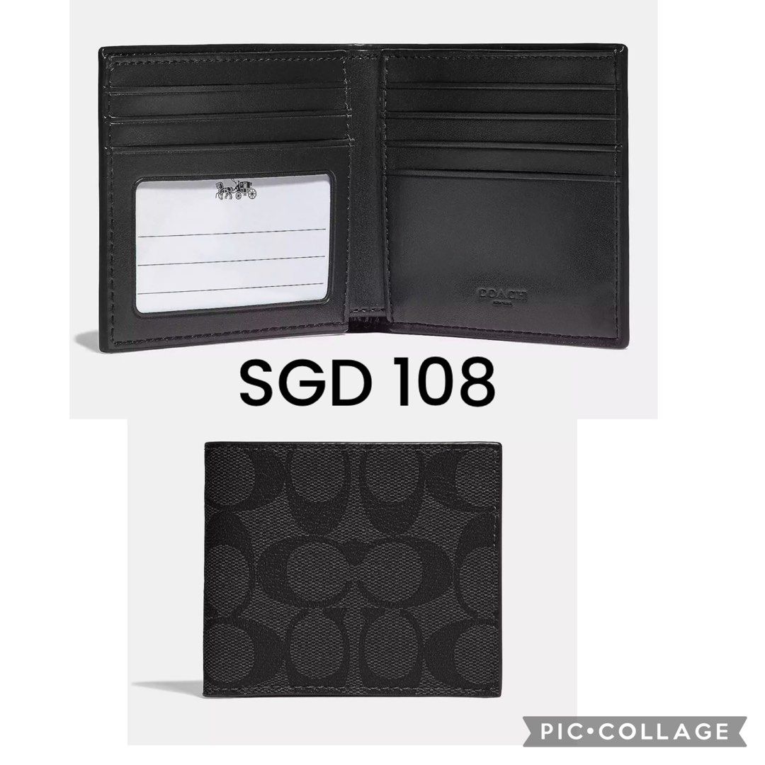 Coach Id Billfold Wallet In Signature Canvas, Men's Fashion, Watches ...