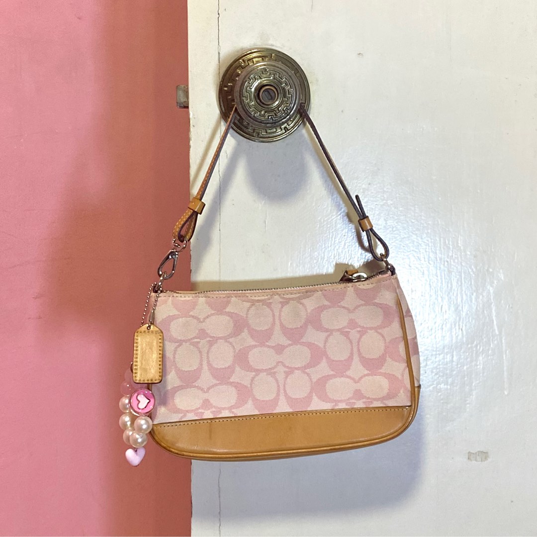 Coach Pink Demi Pochette, Luxury, Bags & Wallets on Carousell