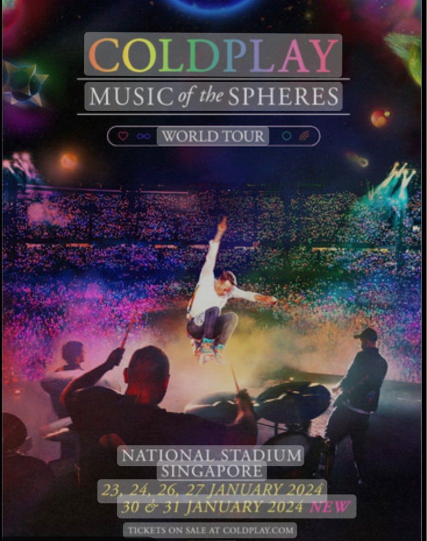 Coldplay ticket, Tickets & Vouchers, Event Tickets on Carousell