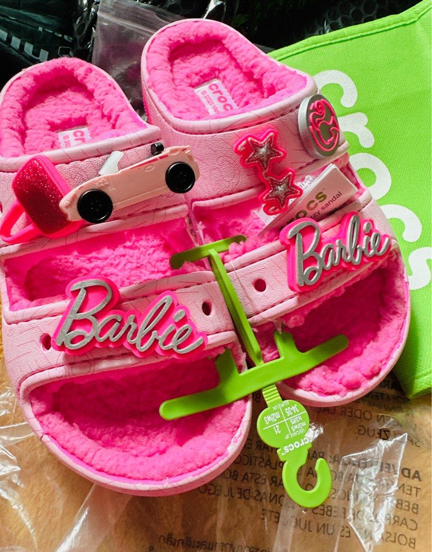 Crocs barbie Cozzy Sandal, Women's Fashion, Footwear, Flats & Sandals ...