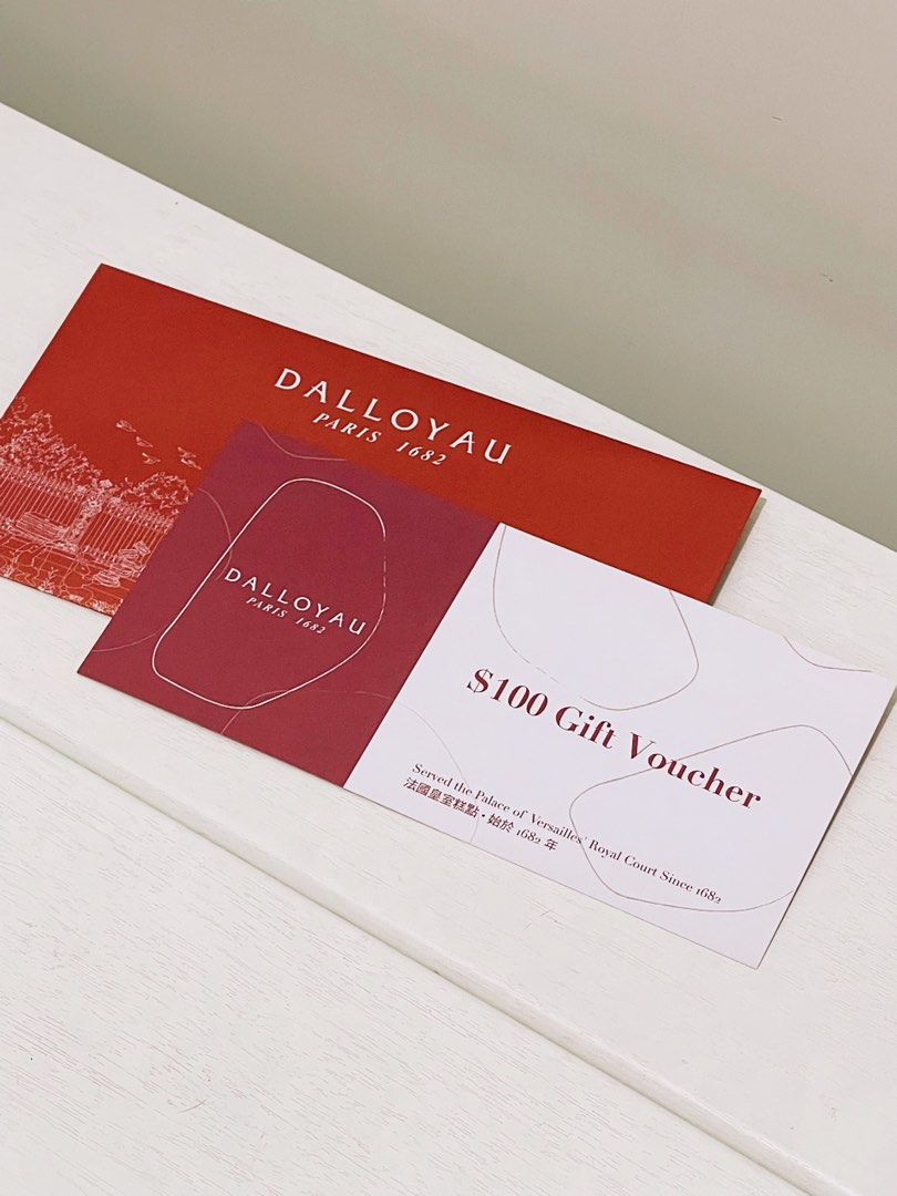 DALLOYAU $100 voucher, 門票＆禮券, 現金券、兌換券、禮券 - Carousell