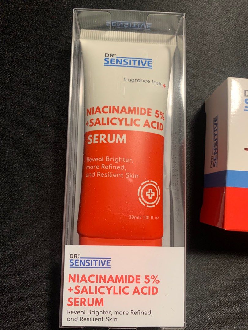 Dr. Sensitive Niacinamide 5% + SA serum and soap set, Beauty & Personal ...