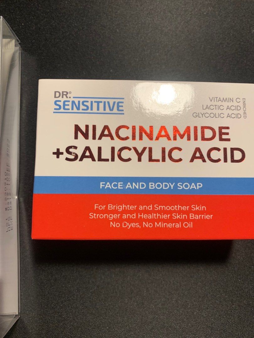 Dr. Sensitive Niacinamide 5% + SA serum and soap set, Beauty & Personal ...