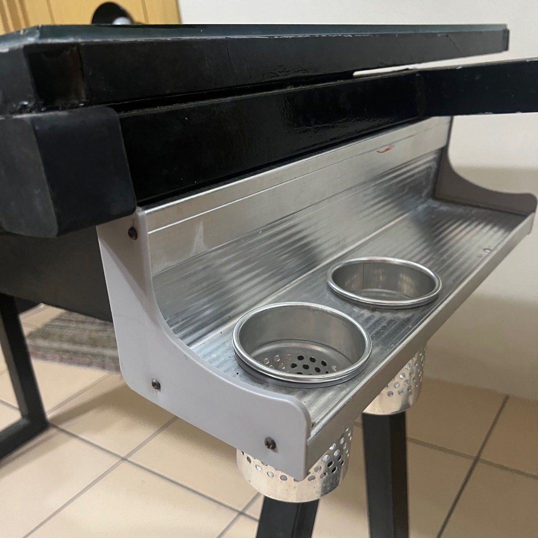 Drafting Table (Black) with light, drawer, and pen organizer, Furniture ...