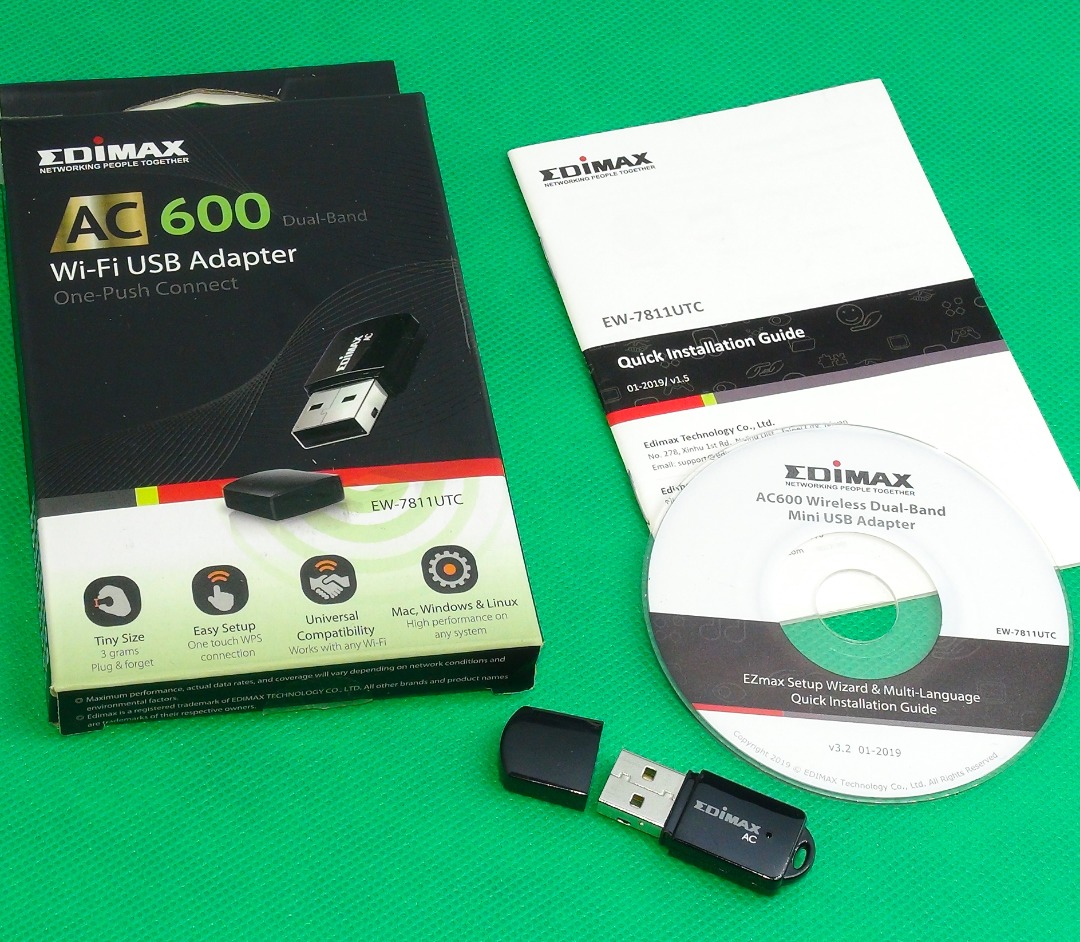 EDiMAX AC600 Wi-Fi Dual Band USB Adapter, with freebie, Computers ...