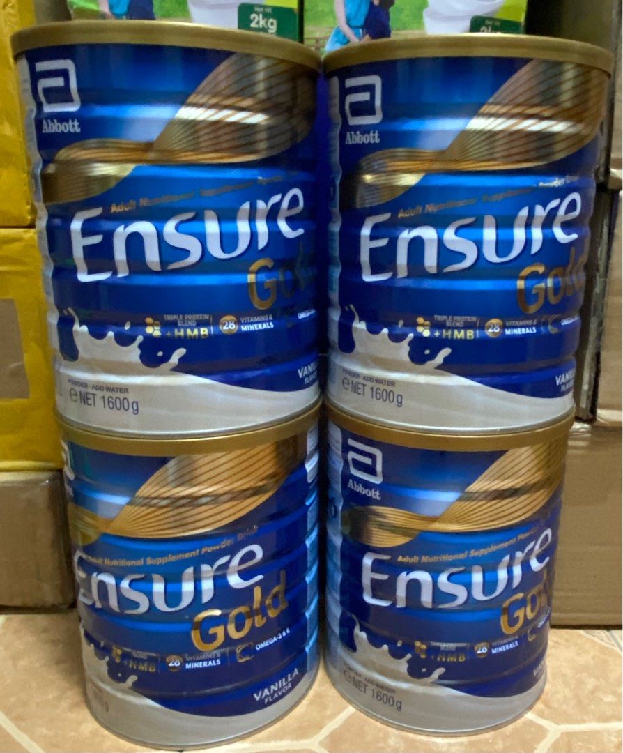 Original Ensure Gold Vanilla HMB 1.6kg, Health & Nutrition, Health ...
