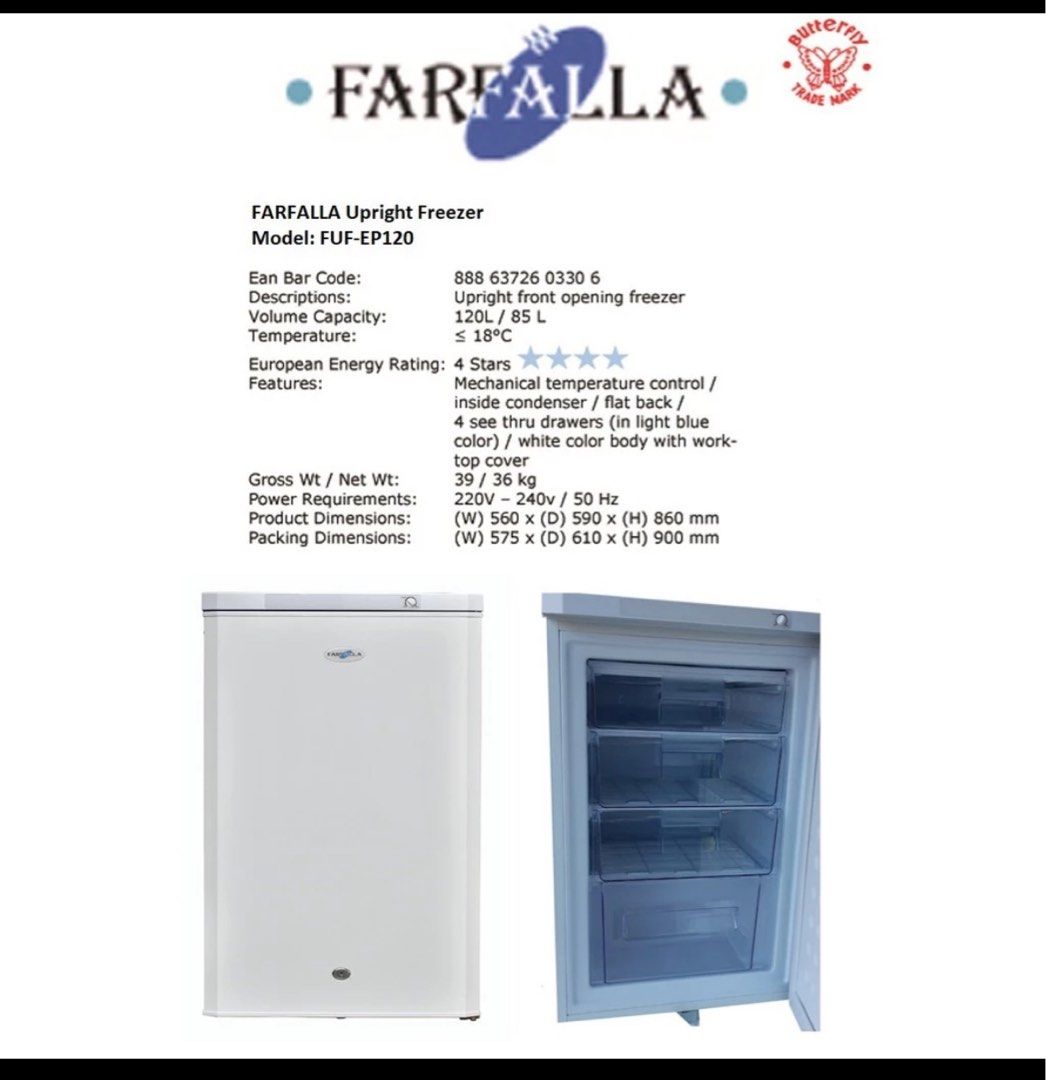 Farfella freezer used for breast milk storage, TV & Home Appliances ...