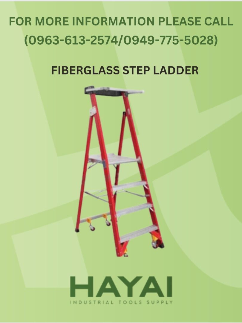 FIBERGLASS STEP LADDER, Commercial & Industrial, Construction Tools ...