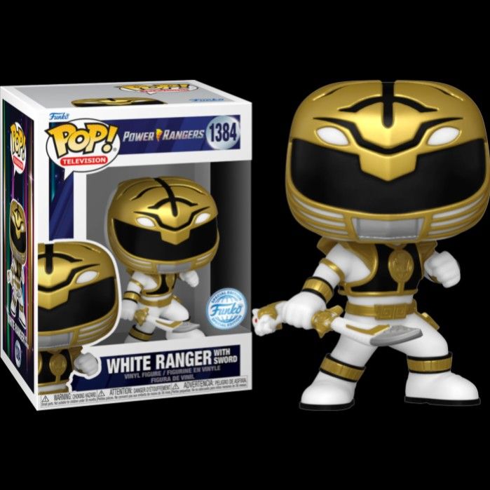 Funko Pop! Television: Mighty Morphin Power Rangers - White Ranger with ...