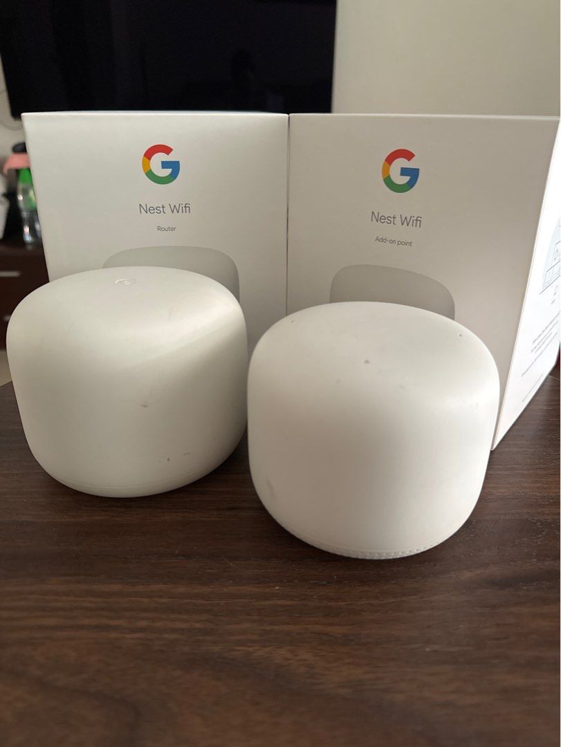 Google Nest Wifi 5 Router and Add on Point, Computers & Tech, Parts & Accessories, Networking on ...