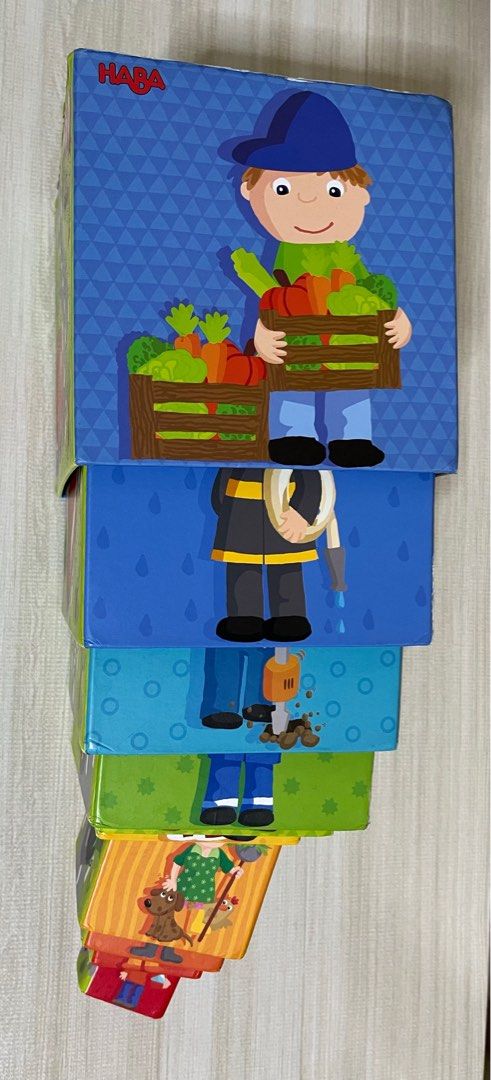 HABA Zippy Cars Stacking Cubes, Hobbies & Toys, Toys & Games on Carousell