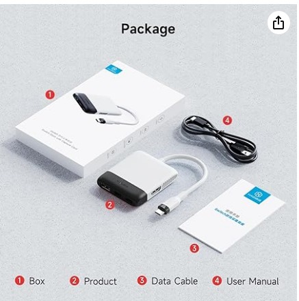 Hagibis 2 in 1 Switch Dock with HDMI Video Capture Card for Nintendo Switch, Portable TV Docking ...