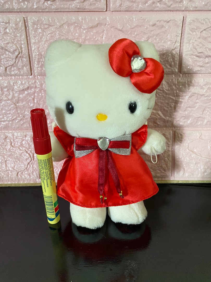 Hello Kitty 2000 Red Dress Plush, Hobbies & Toys, Toys & Games on Carousell