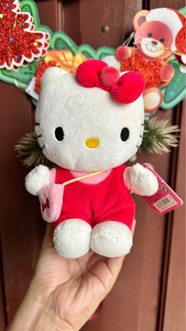 Hello Kitty Sanrio Small Stuffed Plush Toy Red Sling Bag, Hobbies ...
