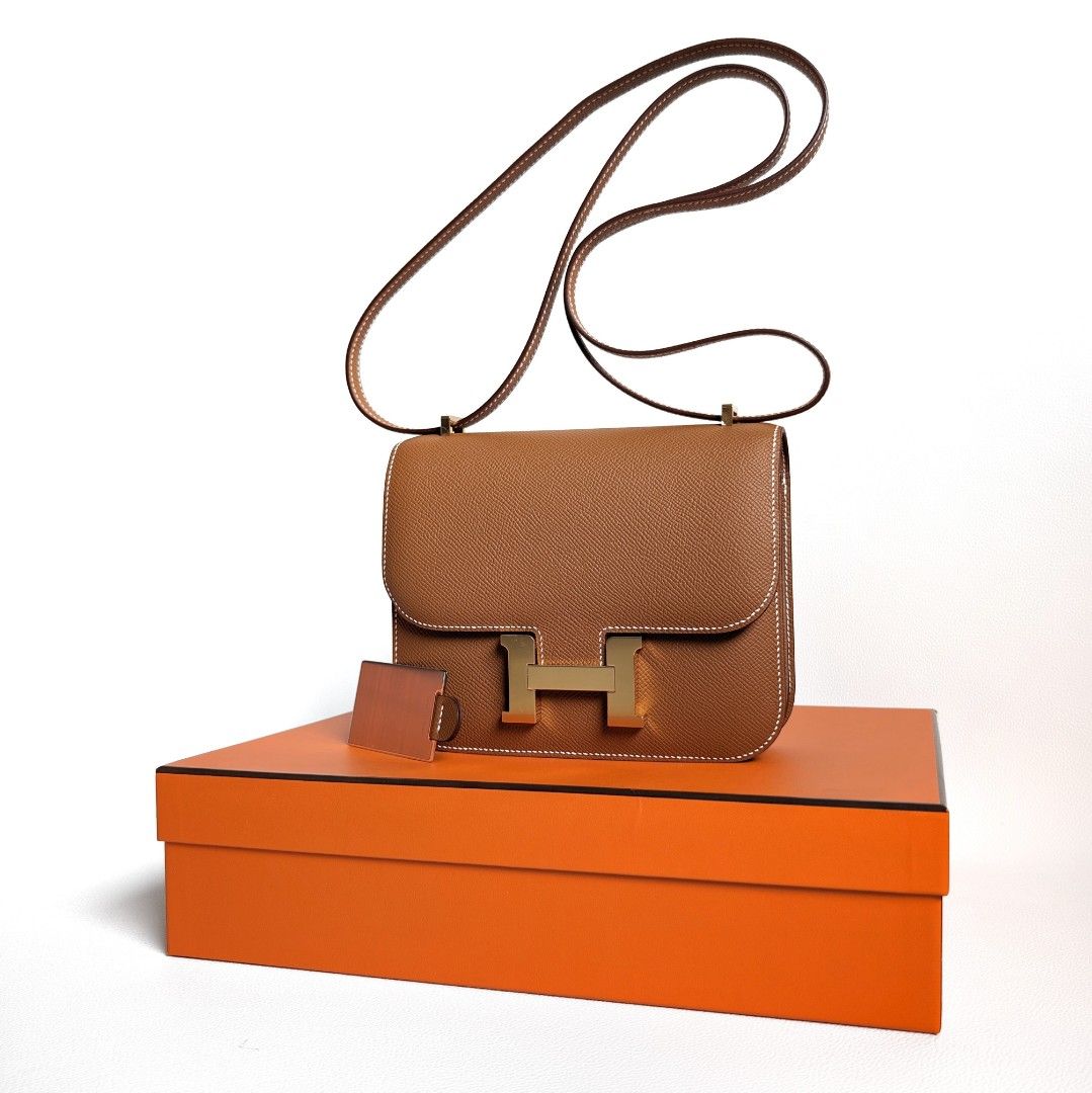 Hermès Kelly Constance 18 Mirror • Gold Epsom GHW, Luxury, Bags ...