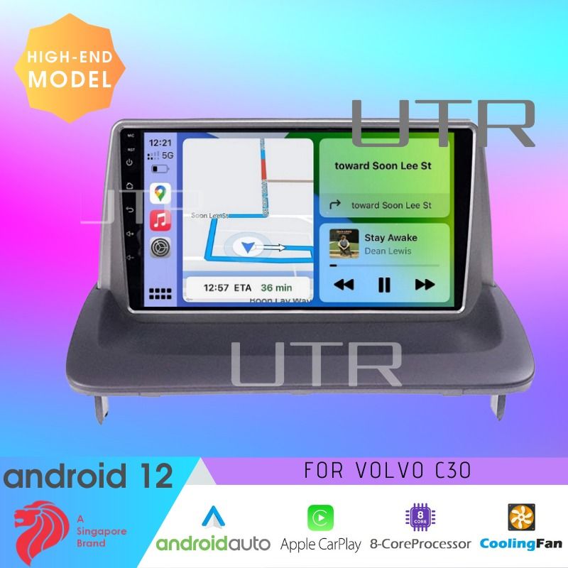 HIGH-END LATEST ANDROID VOLVO C30 9 INCH 8 CORE ANDROID 12 PLAYER 2K ...