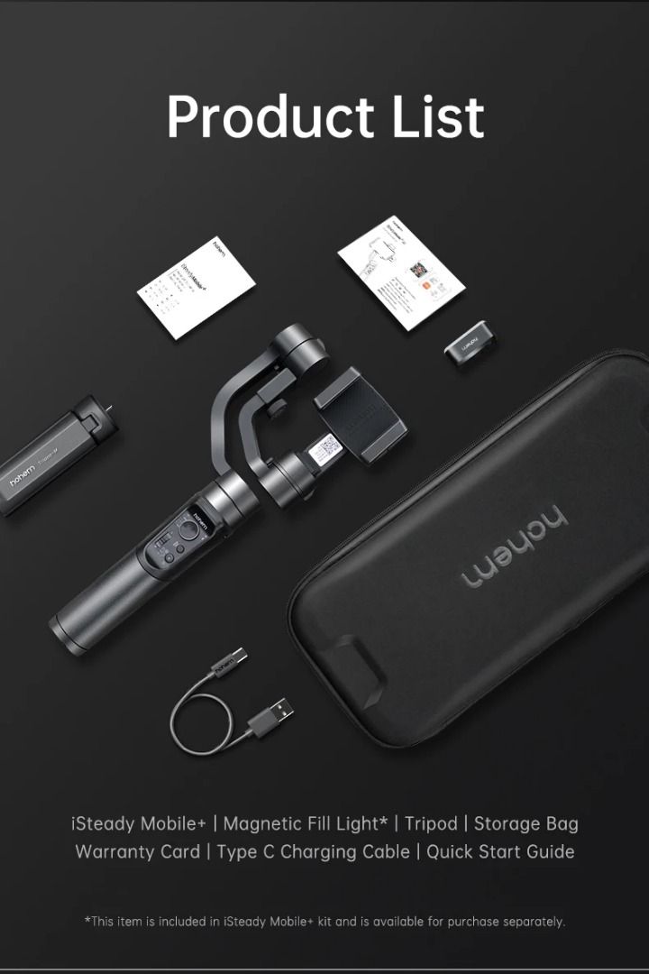 Hohem iSteady Mobile Plus KitLightweight 3-Axis Handheld Stabilizing ...