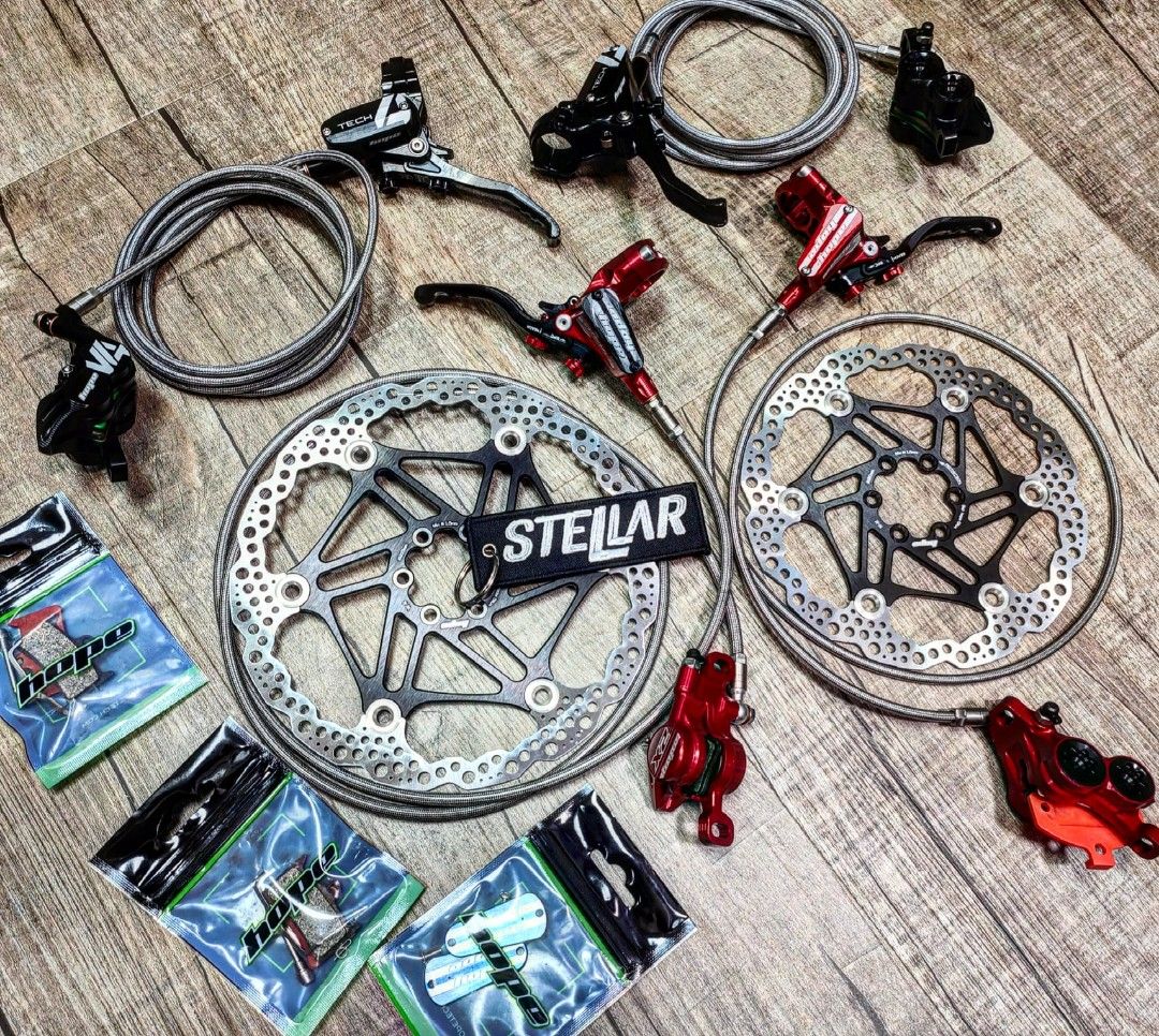 Hope Tech3 v4 brake set, Sports Equipment, Bicycles & Parts, Parts ...