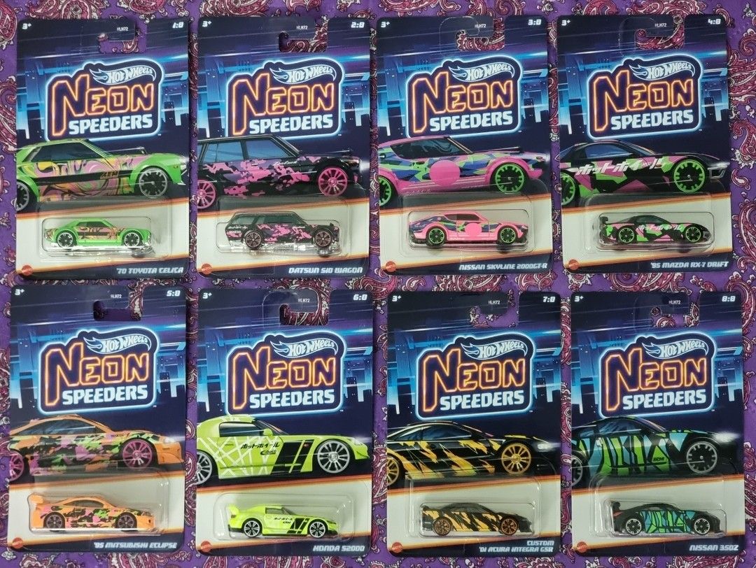 Hot Wheels Neon Speeder 2023 Series 2 set, Hobbies & Toys, Toys & Games ...