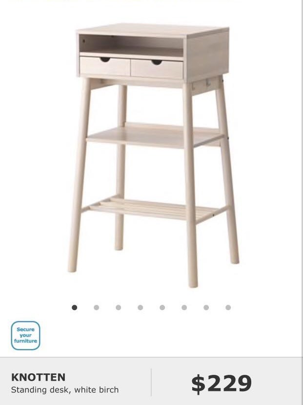 Ikea Knotten Standing Desk, Furniture & Home Living, Furniture, Tables ...