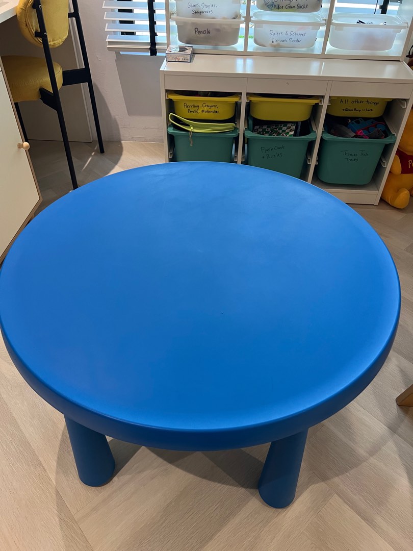IKEA Round Kids Table 85cm, Babies & Kids, Baby Nursery & Kids ...
