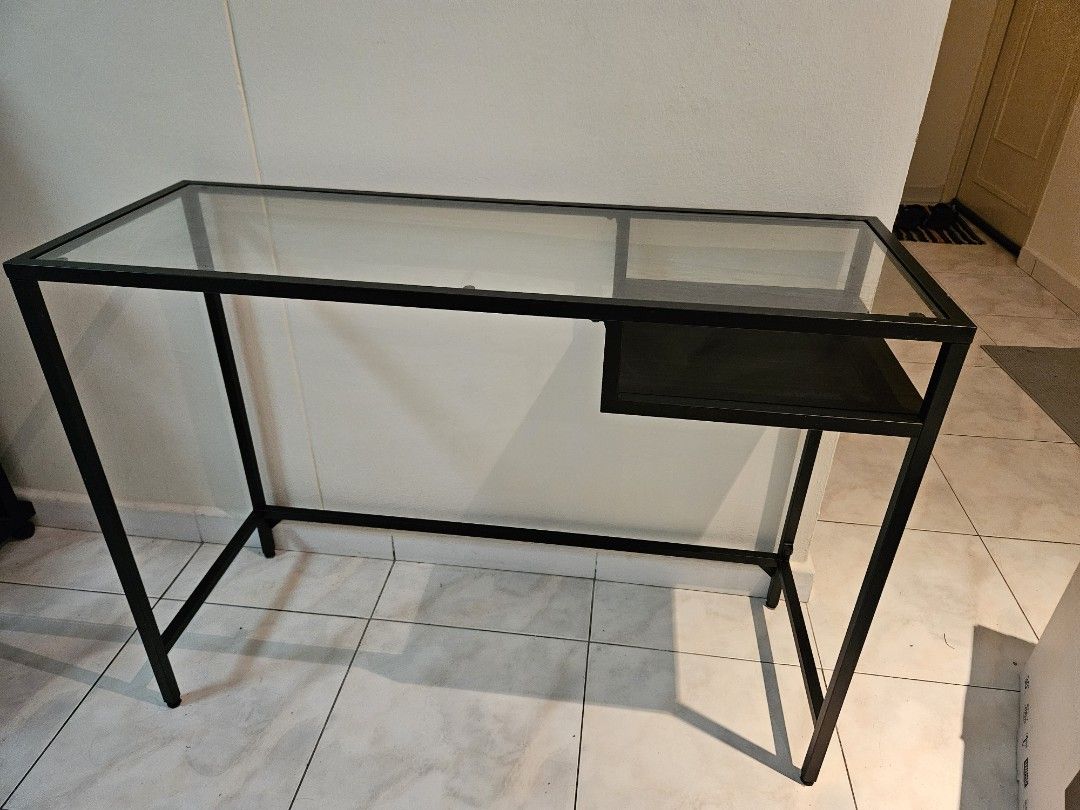 Ikea Vittsjo Laptop Table - minimalist glass top desk, Furniture & Home ...