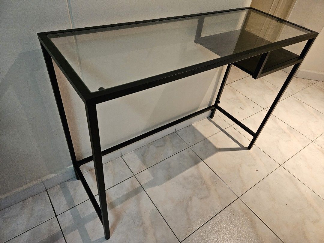 Ikea Vittsjo Laptop Table - minimalist glass top desk, Furniture & Home ...