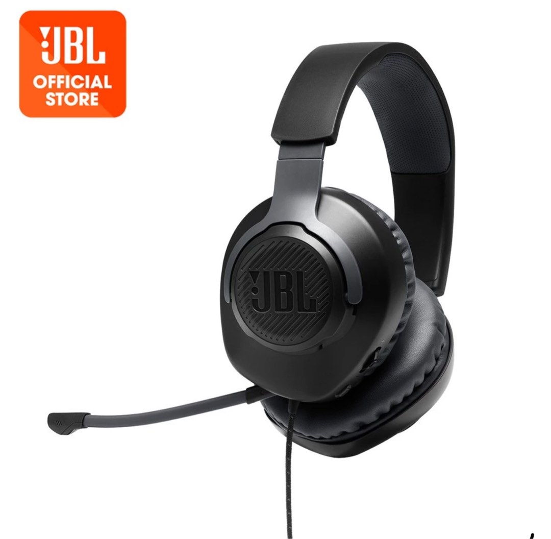 JBL Quantum 100 Wired over-ear gaming headset with a detachable mic ...