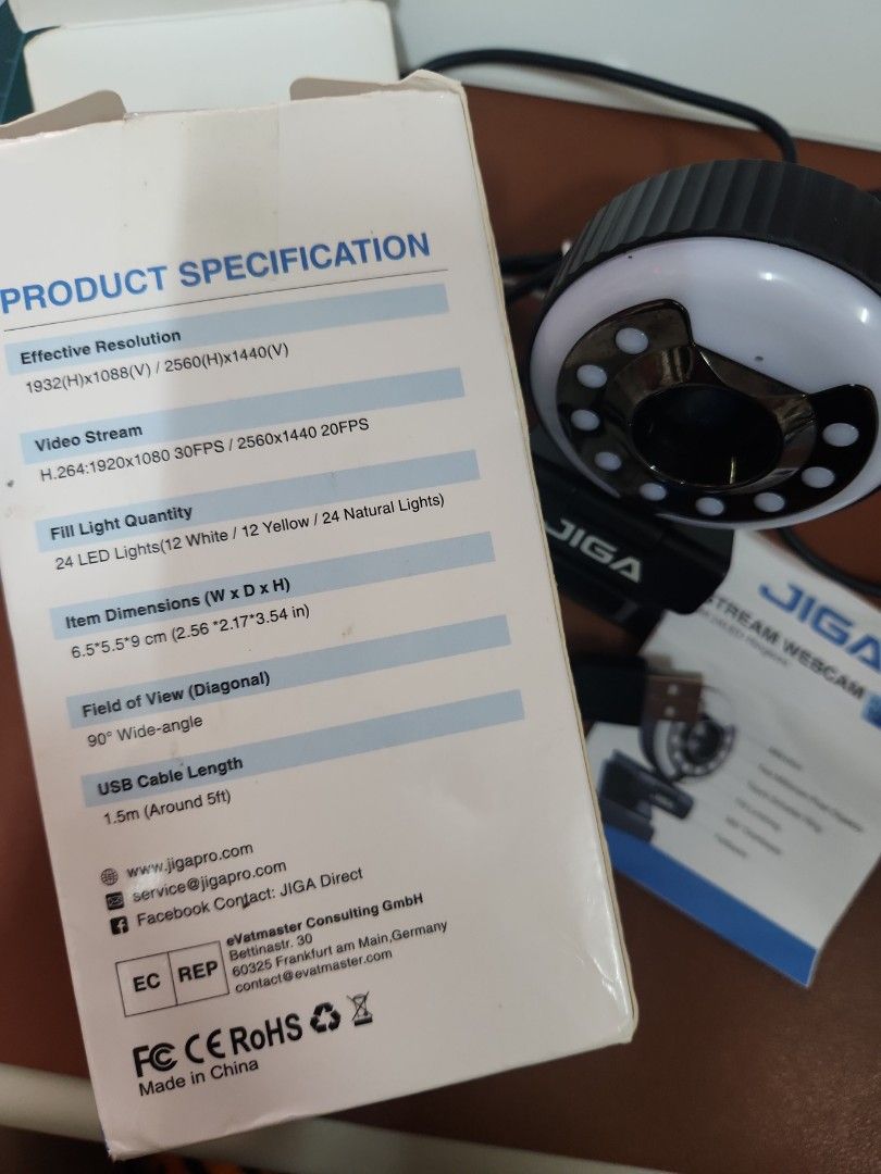 Jiga Webcam Full HD 1080P, Computers & Tech, Parts & Accessories ...