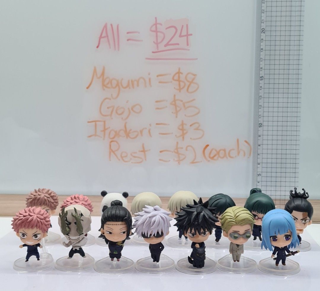 Jujutsu Kaisen Mini Figure: Gojo, Megumi, Geto, Itadori, Nanami, Toge ...